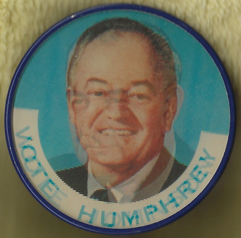 1964 Johnson & Humphrey 2.5" / "Pictorial - Flasher" Campaign Button ...