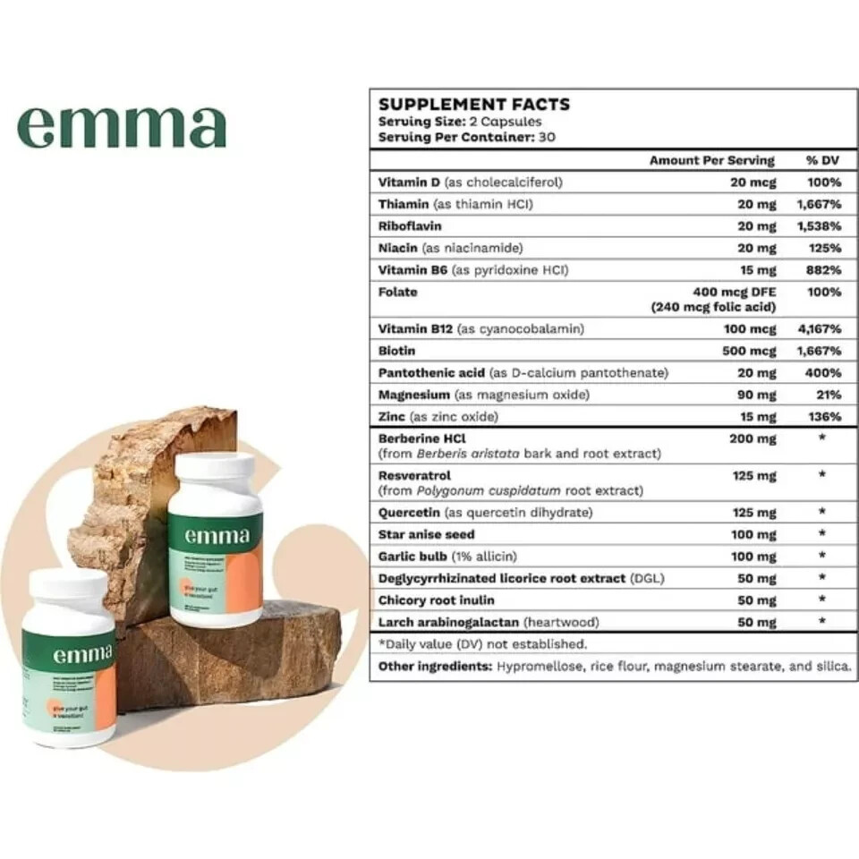 Emma Relief Supplement Konsciens Keto for Gut Bloating 60 Capsules ...