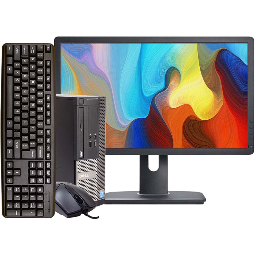 Dell Desktop Computer PC SFF Up To 16GB RAM 1TB HD/SSD 24in LCD Windows ...