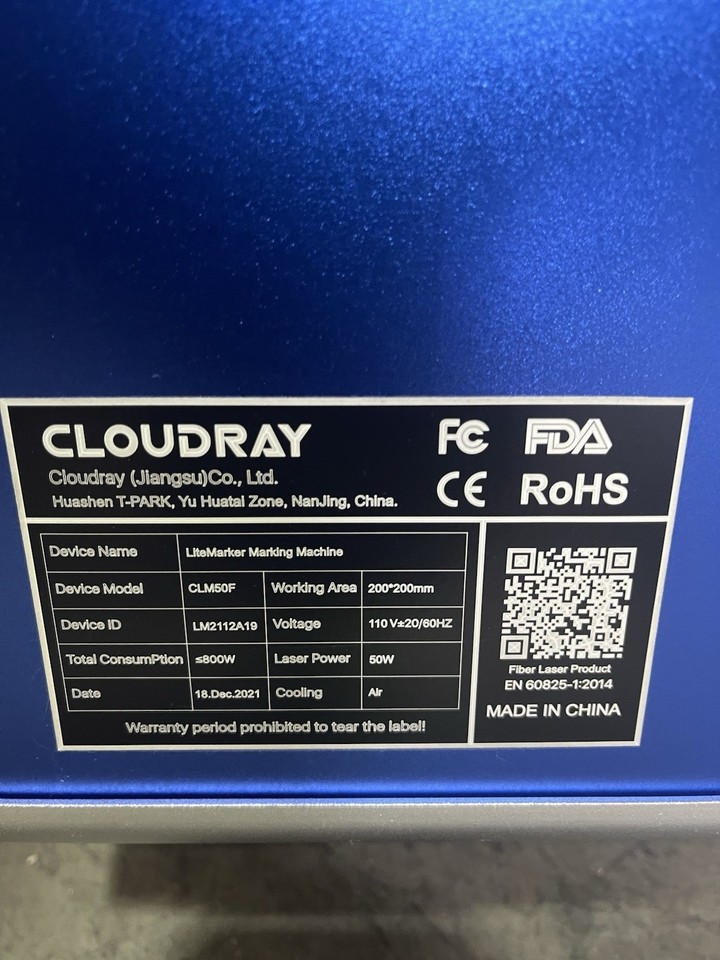 Cloudray 50W Class 2 Raycus Laser Marking Machine | eBay