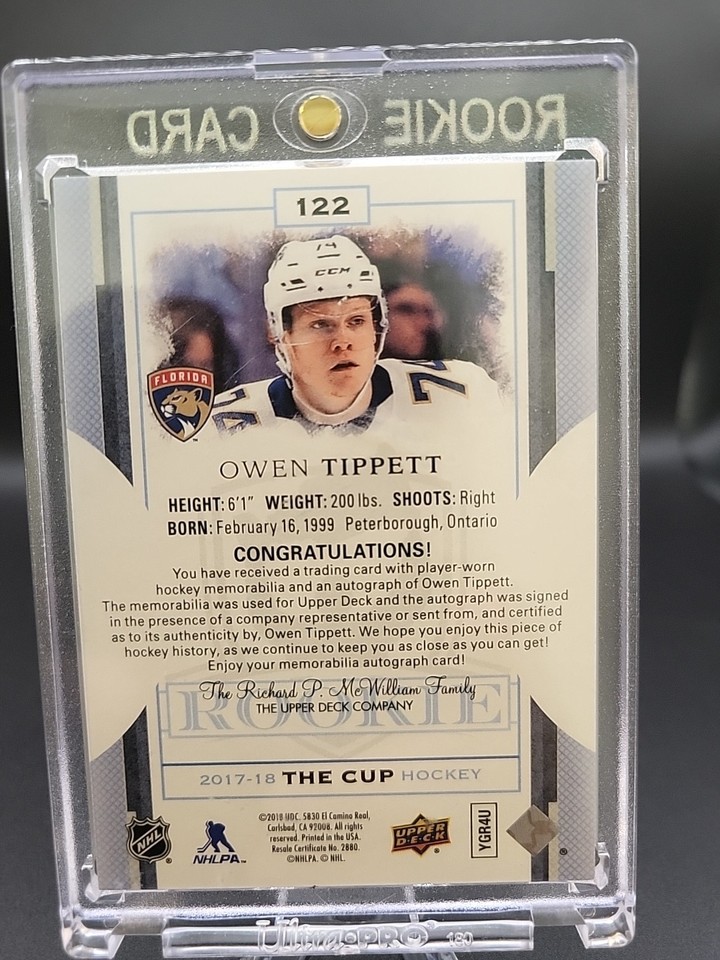 OWEN TIPPETT UPPER DECK ROOKIE CARD AUTO PATCH - GREAT CARD! | eBay