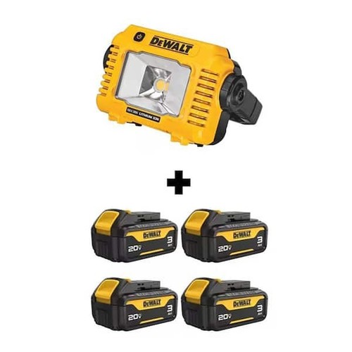 20-V Max Lithium-Ion Compact Cordless Task Light with (4) 20-Volt 3.0 ...