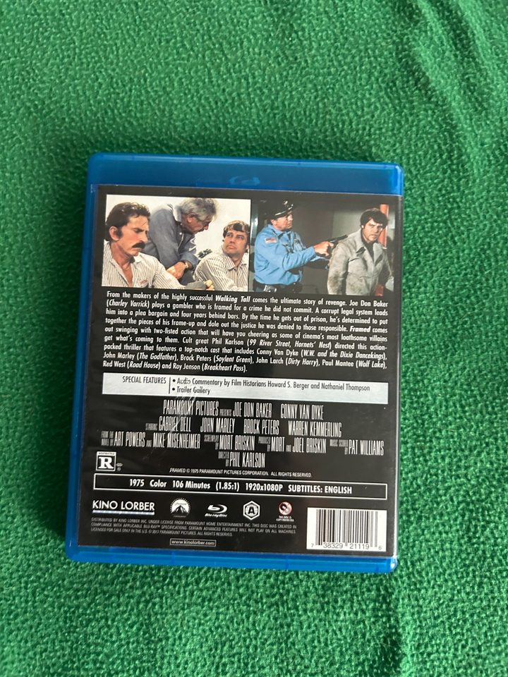 FRAMED (1975) Blu-ray Joe Don Baker, Phil Karlson, Kino Lorber LIKE NEW | eBay