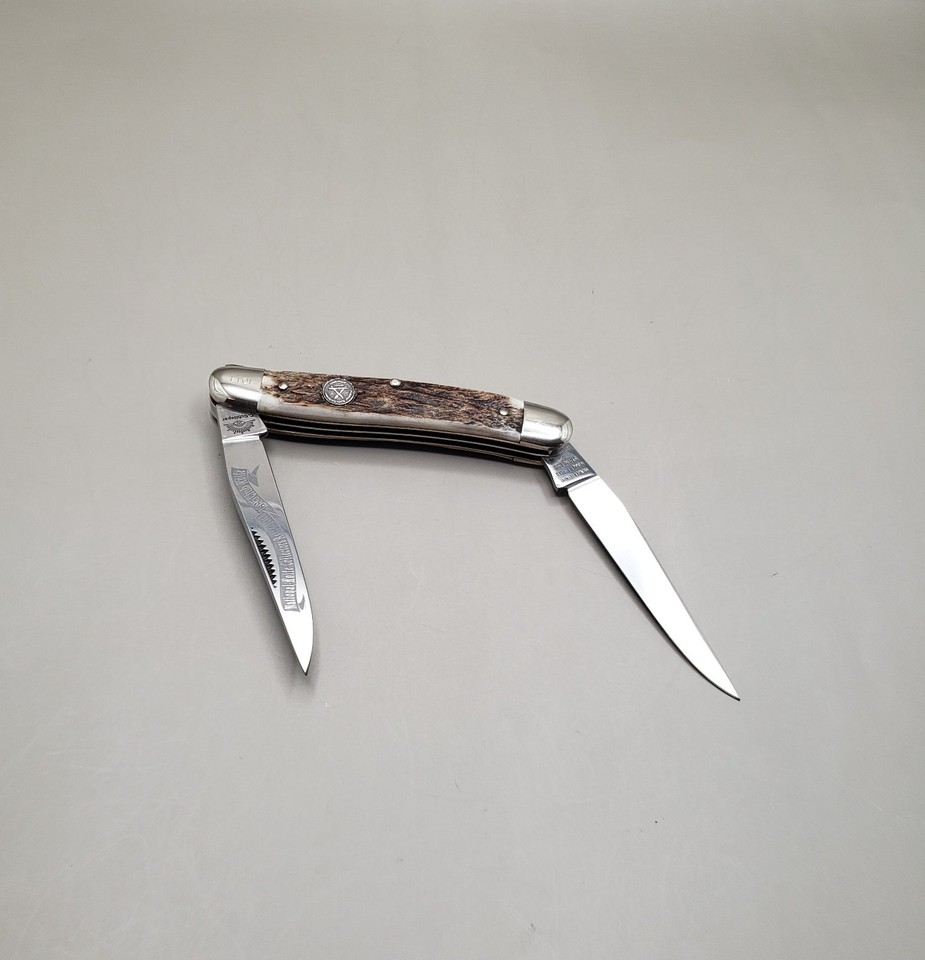 GERMANY EYE BRAND C. SCHILEPER GERMANY NKCA CLUB KNIFE 1995 STAG! | eBay