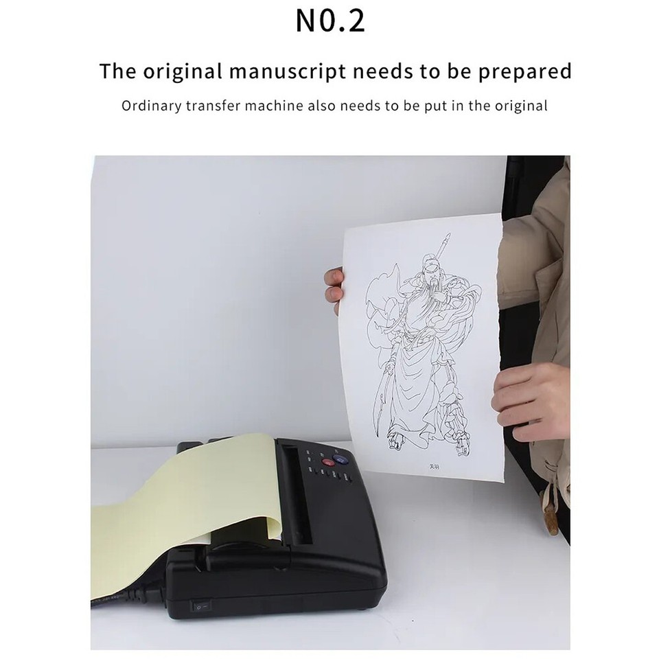 USB Portable Rechargeable Tattoo Transfer Stencil Machine Thermal ...