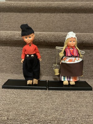 Vintage Set Of 2 Volendam Dolls - Dress Holland/Dutch - Sleepy Eyes | eBay
