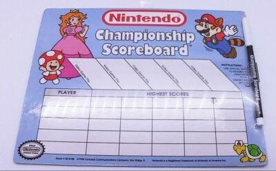 Rare 1990 Nintendo Championship Scoreboard Super Mario Never ...
