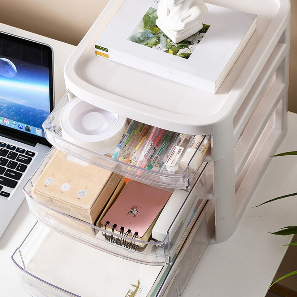 4/5/6 Drawer Desktop Sorting Storage Desk Organizer Home Table Draw ...