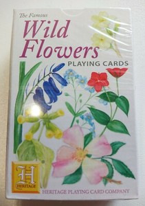 Heritage Wild Flowers Playing cards botany floral nature novelty card ...