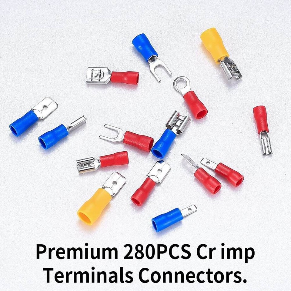 Electrical Wire Crimp Terminals Assorted Insulated Port Connectors Kit ...
