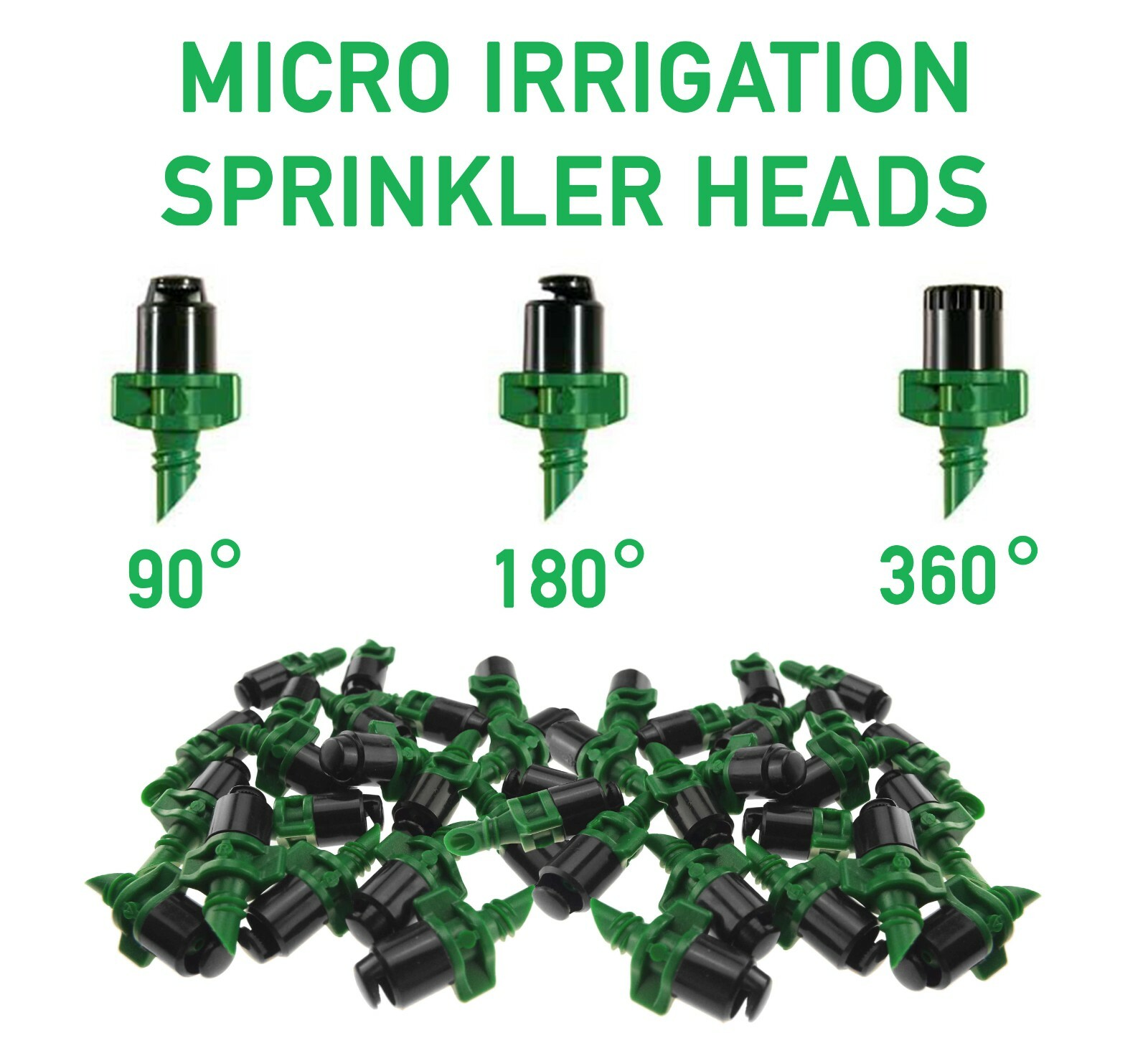 Micro Spray Heads, 90°,180° and 360°, Garden Watering Irrigation ...