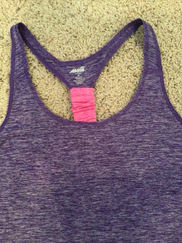 Ladies Avia Athletic Tank Racerback Size M Purple & Hot Pink Accent | eBay