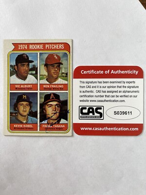 1974 Topps Rookie Pitchers Frank Tanana Angels Autographed Card | eBay
