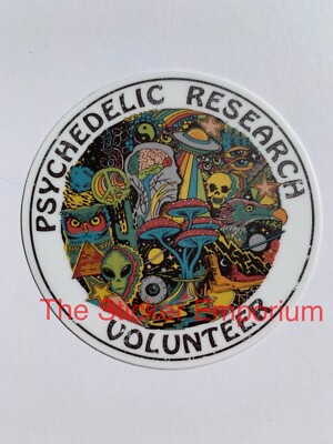 Psychedelic Research Volunteer Sticker ~ Funny Magic Mushrooms Decal | eBay