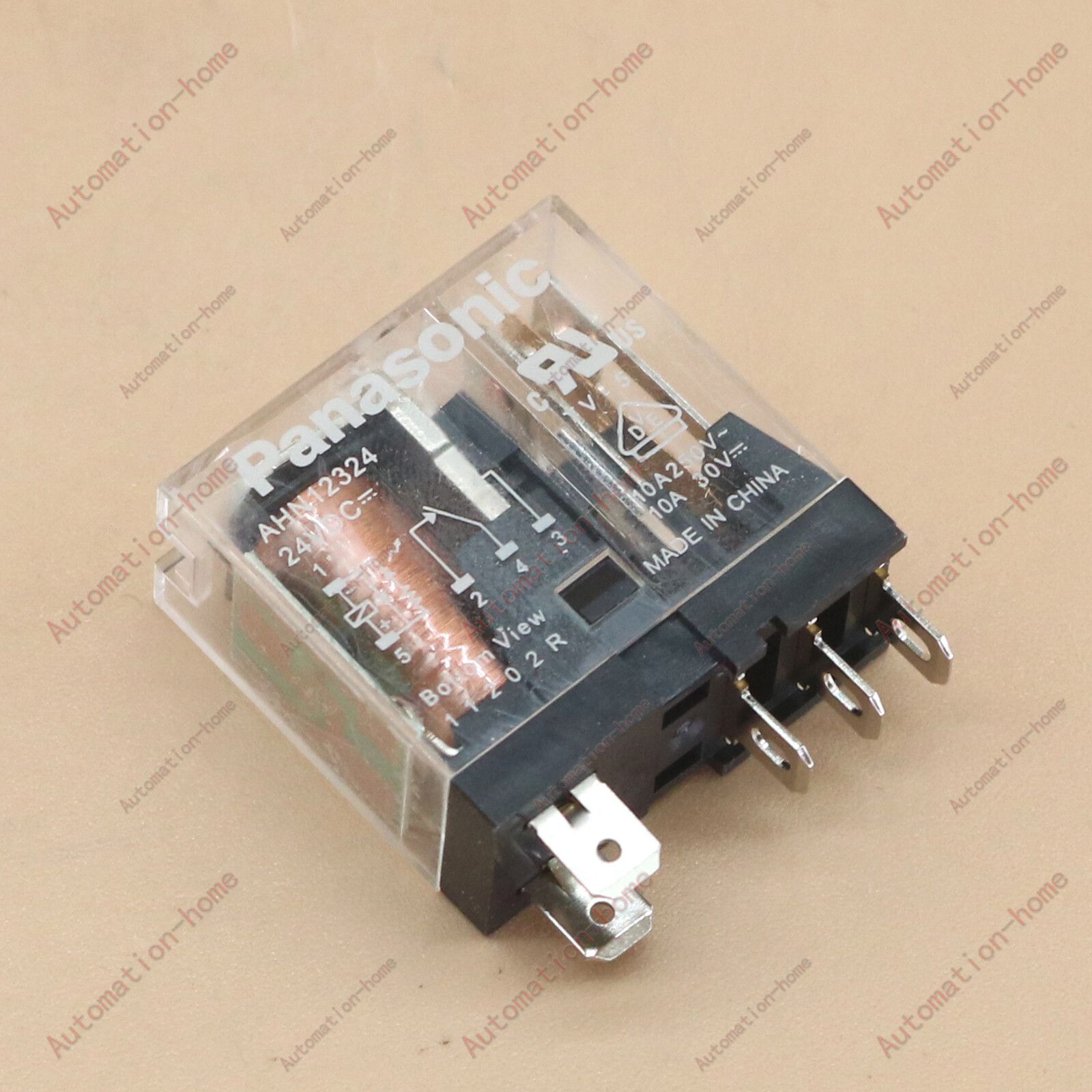 10Pcs New For Panasonic AHN12324 24VDC 10A 250V Intermediate Relay 5 ...