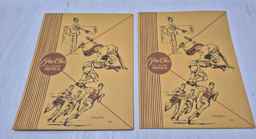 Lot of 2 Vintage Pee Chee Folder All Season Portfolio Sports Football ...
