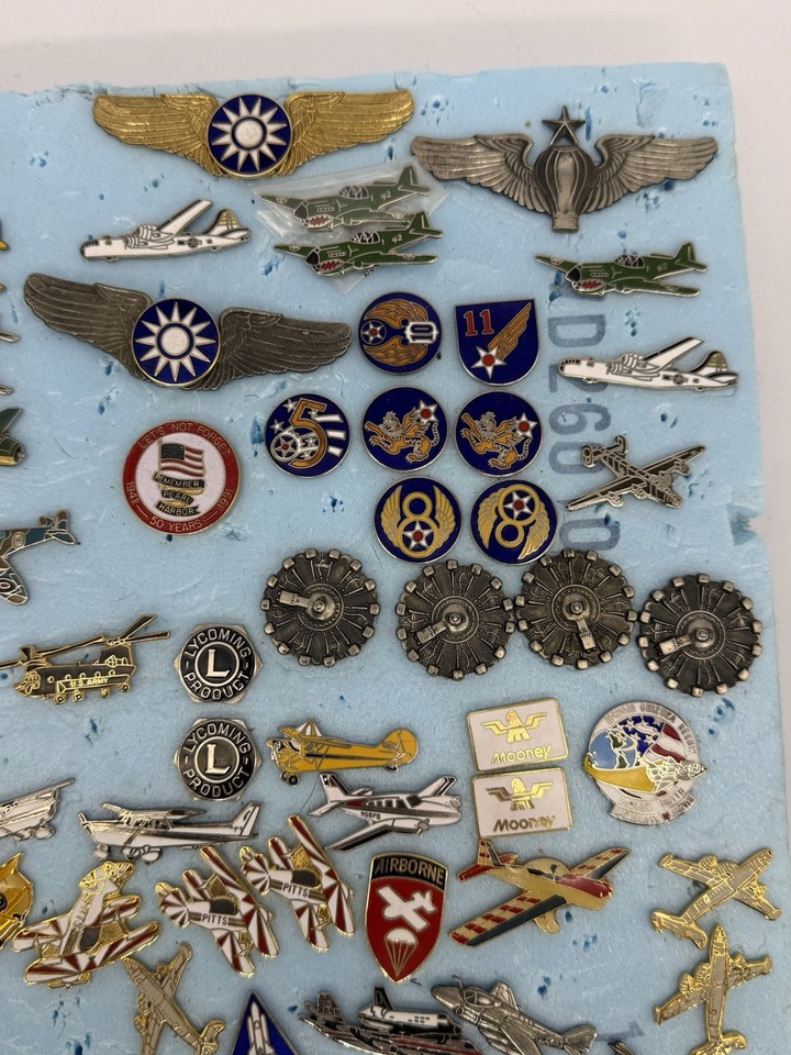 Huge Lot Of 103 Vintage Military Airplane Lapel Pins, Hat Pins Mixed ...