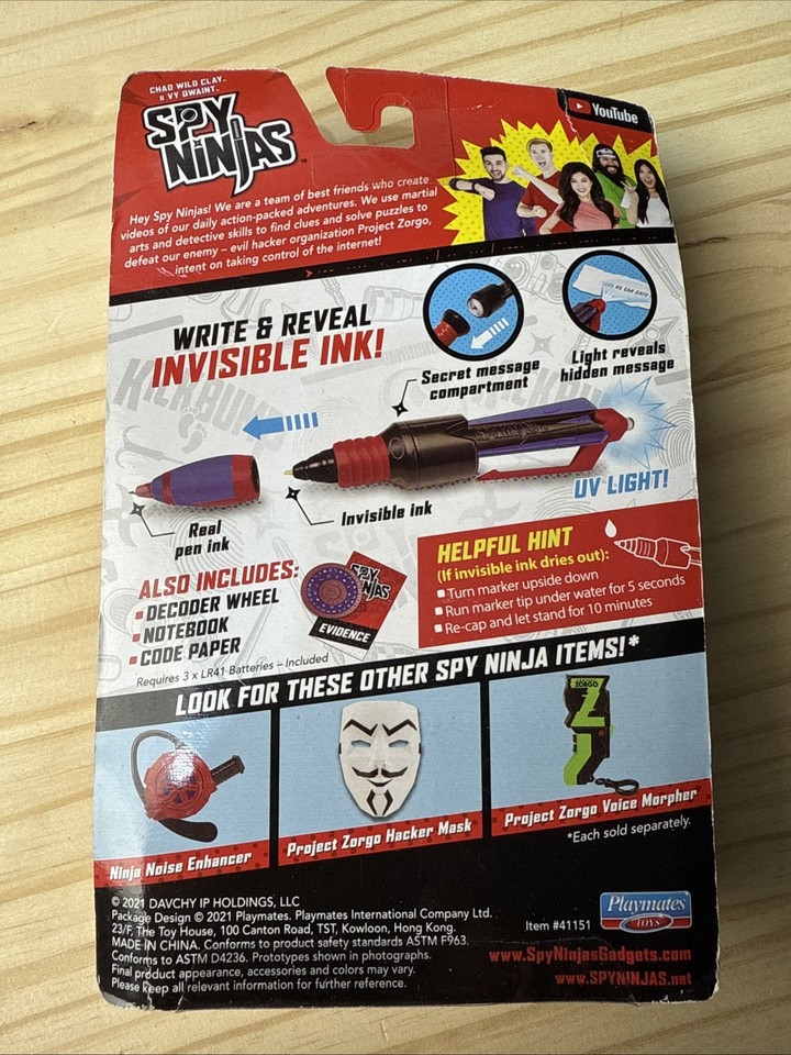 Spy Ninjas Secret Message Spy Gear Pen Decoder Wheel Code Paper | eBay