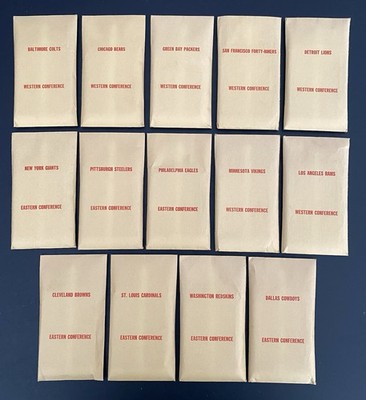 Vintage 1962 Season APBA Football Card Set 1964 Edition No Roster High ...