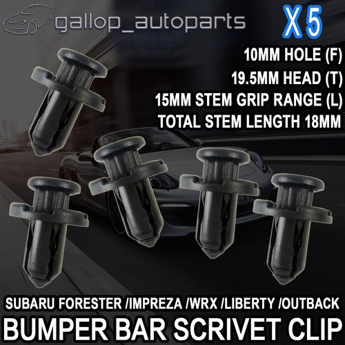 10mm For Subaru Forester Impreza WRX Liberty Front Bumper Plastic Clip ...
