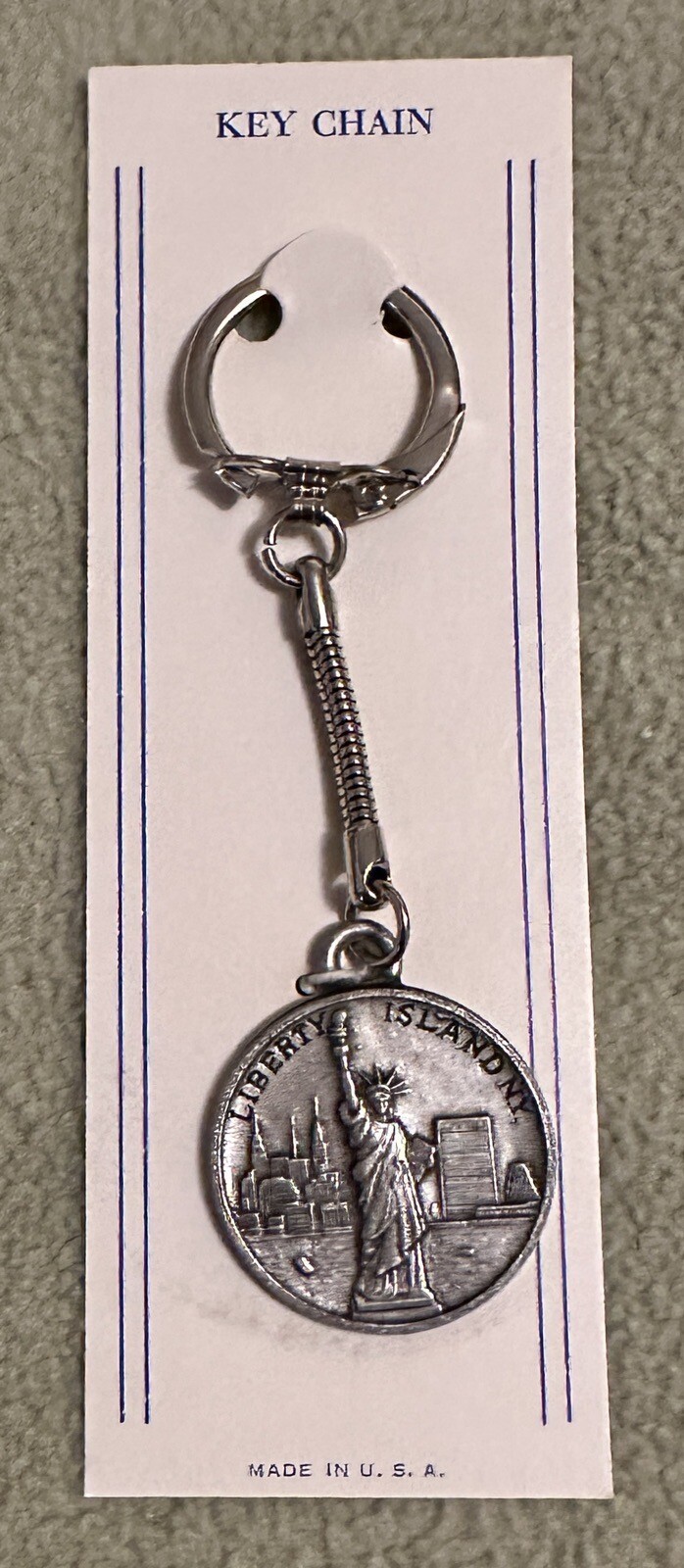 VTG SOUVENIR LIBERTY ISLAND NEW YORK CITY STATUE OF LIBERTY KEY CHAIN NIP NOS | eBay