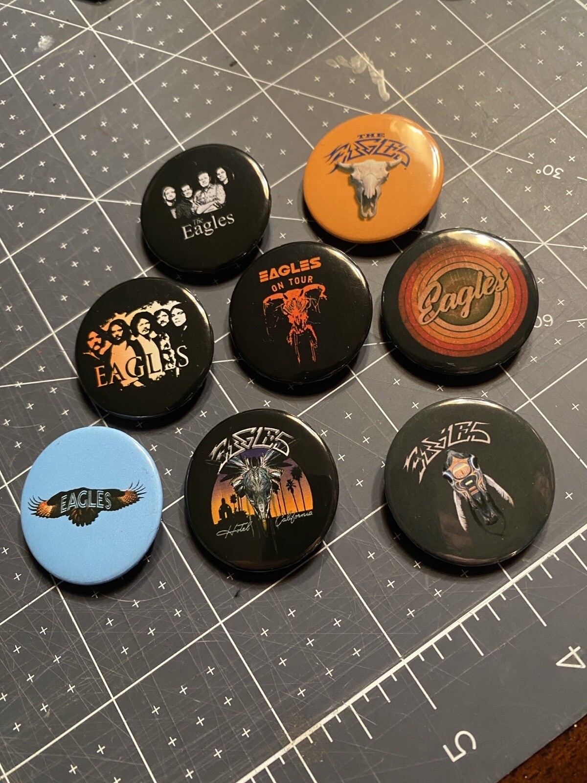 Eagles Band Pins / Pin Back Buttons- Henley, Frey, Walsh | eBay