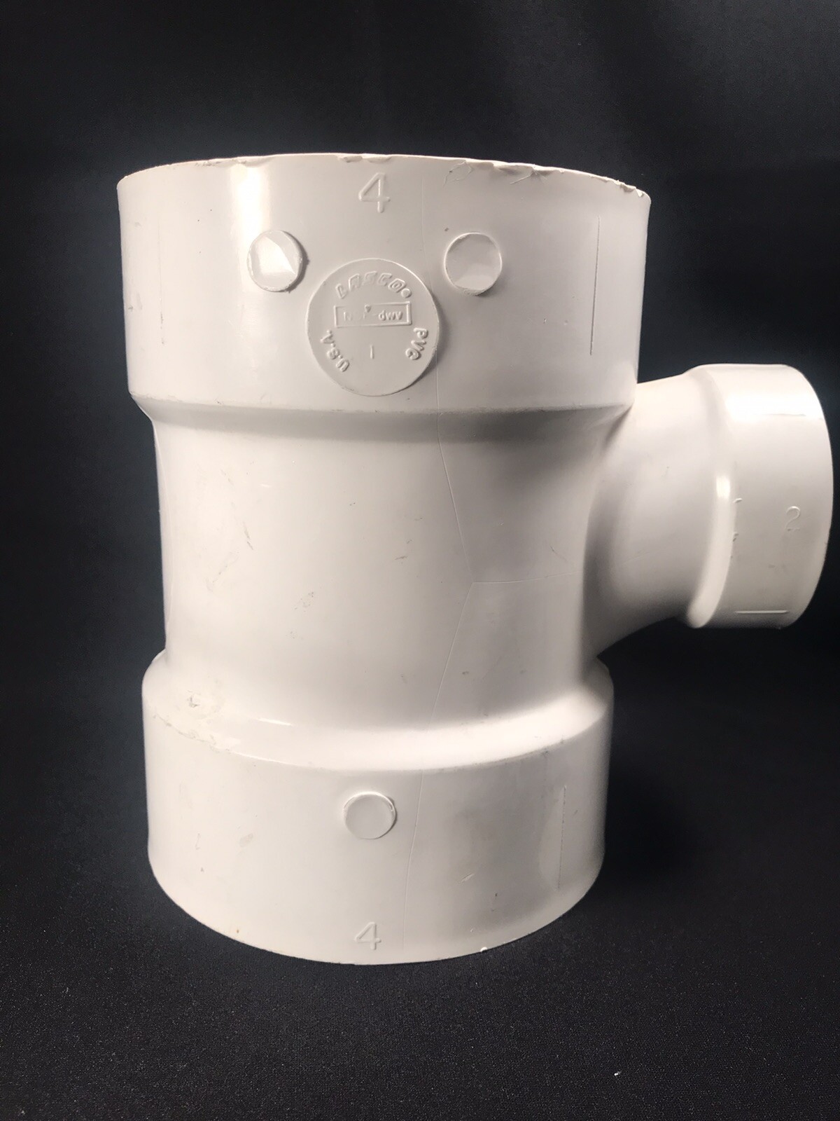 4" x 4" x 2" LASCO PVC DWV Sanitary Tee | eBay