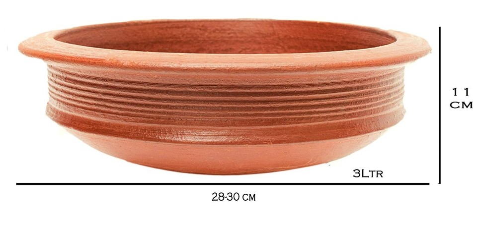 Unglazed Terracotta Clay Pottery Mud Pot/Earthen Handi Cooking Serving ...