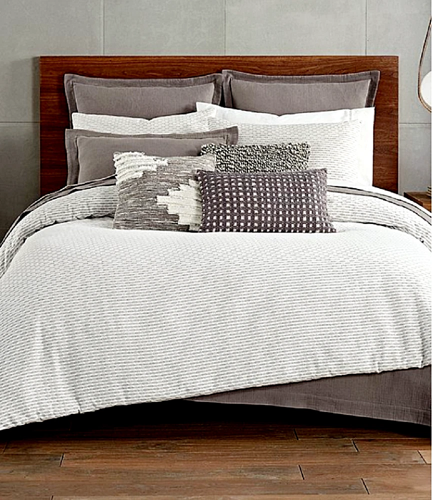 Grey Textured Bedding