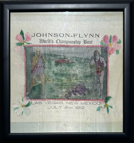 Jack Johnson Boxing / Fireman Jim Flynn SILK Display - John L. Sullivan ...