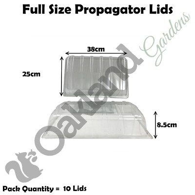 Propagator Lids 38cm Full Size Seed Tray Plastic Top Propagation Cover ...