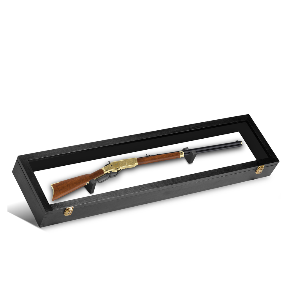Pennzoni Rifle Gun Display Case Gun Wall Mount Cabinet w/Acrylic Door ...