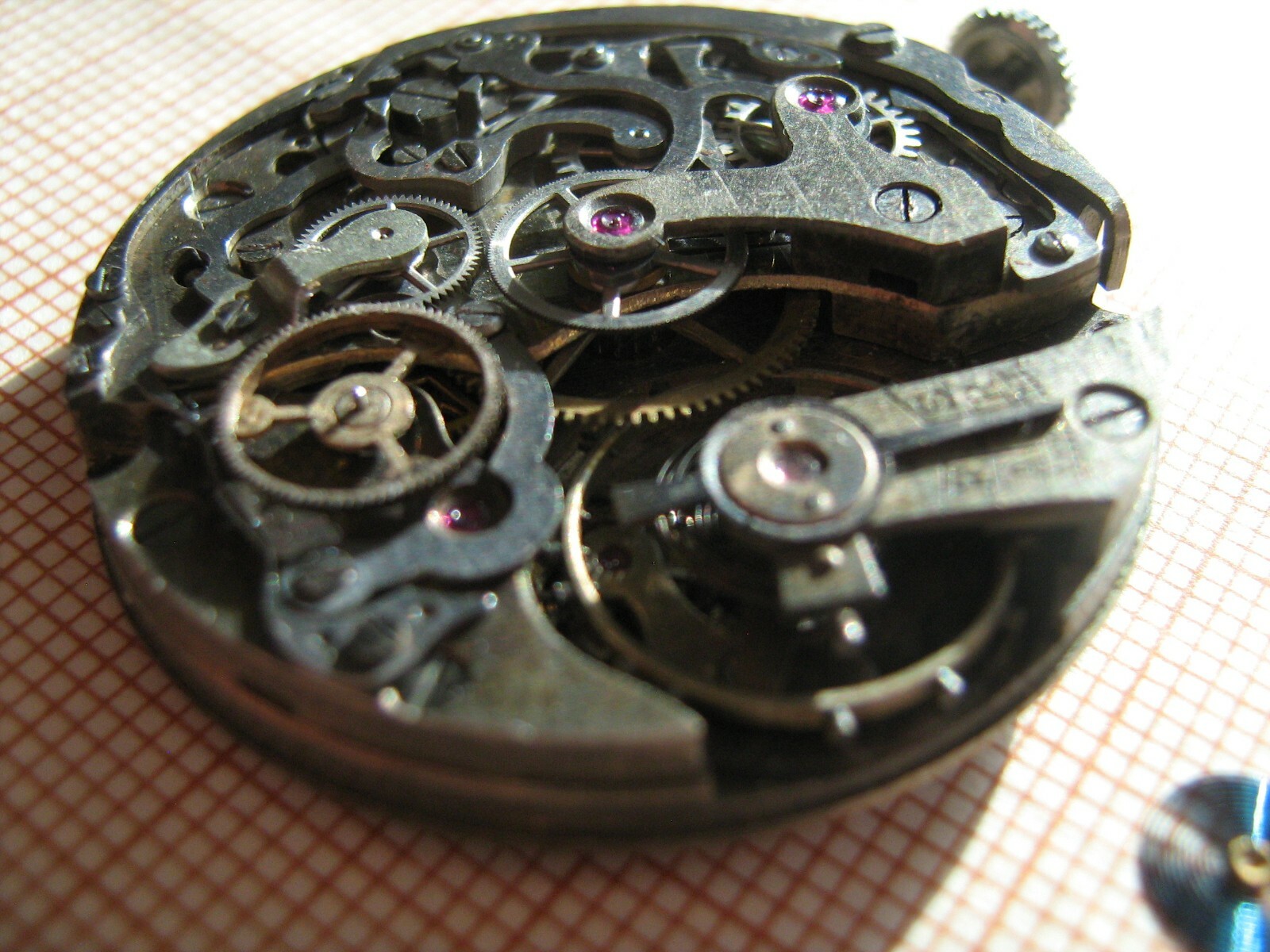 Hahn Landeron 15,5 mono-rattrapante chronograph movement for repair,35 ...