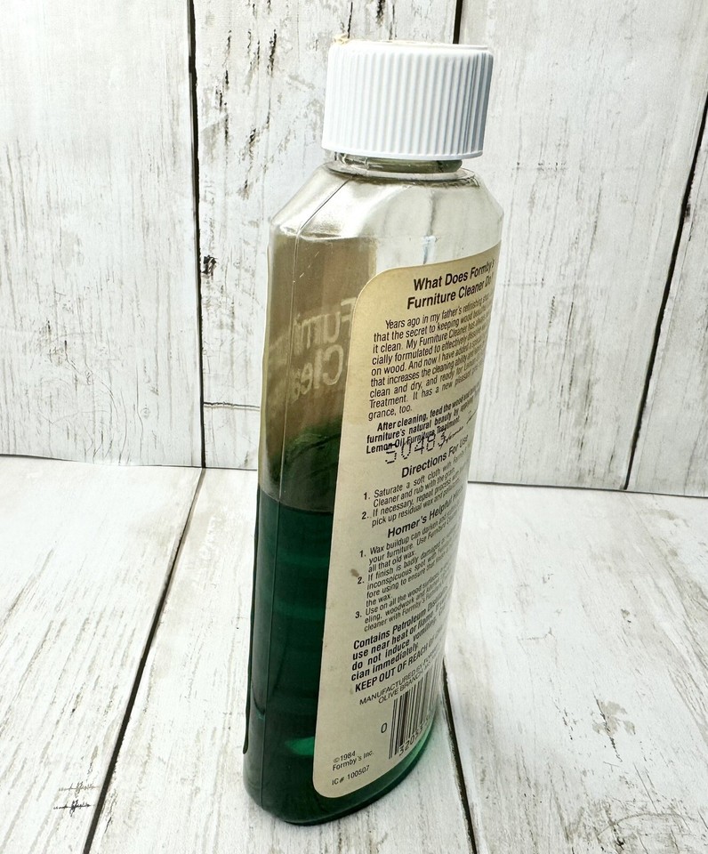 Vintage FORMBY'S Furniture Cleaner~Removes Wax Build Up Green~8 fl oz ...