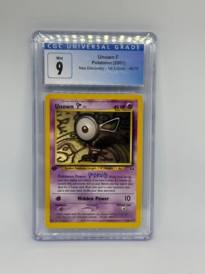 Pokemon Card Unown F 48/75 Neo Discovery 1st Edition - CGC 9 | eBay