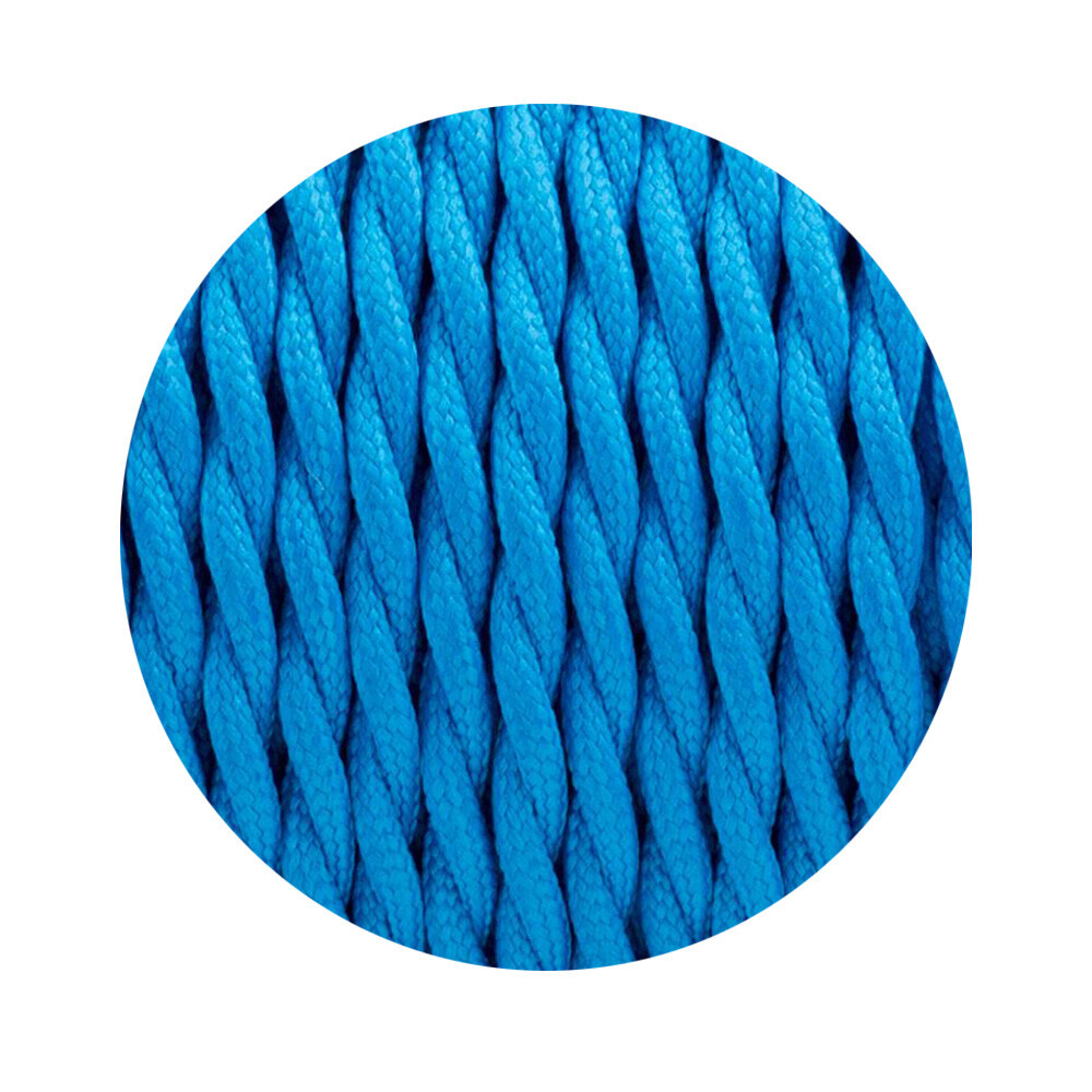 2/ 3 Core Twisted Vintage Style Coloured TWIST Braided Fabric Cable ...