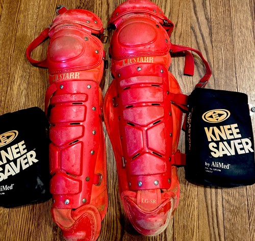 A.D. STARR Catcher’s Shin Leg Guards LG-SR With Knee Savers 4 Strap ...