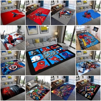 Marvel Spiderman Hulk Area Rug Non-Slip Floor Rugs Carpets Bedroom Mats ...