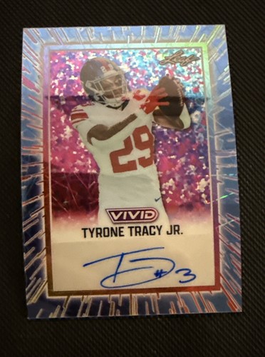 2025 Leaf Vivid Football Tyrone Tracy Jr. Auto /6 New York NY Giants ...