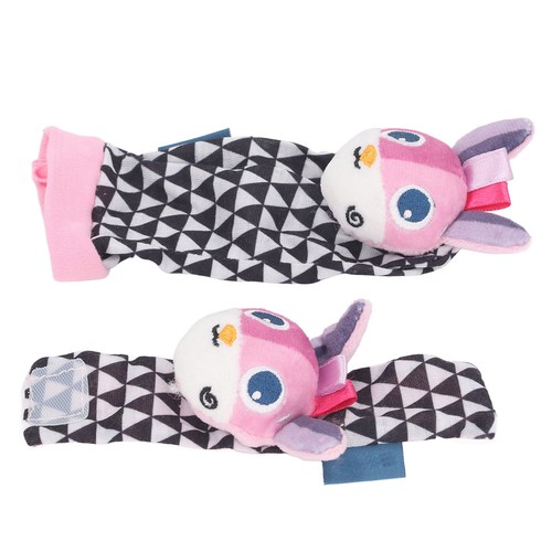 Wrist Rattle Foot Finder Socks Set Cute 3D Baby Development Toys Black ...