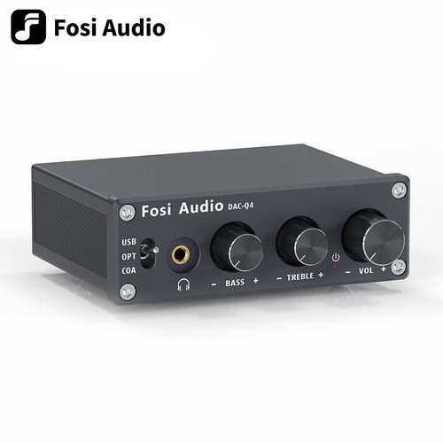 Fosi Audio Q4 Mini Stereo USB Gaming DAC&Headphone Amplifier Optical ...