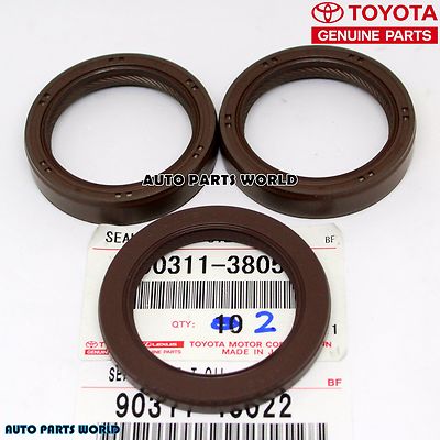 GENUINE TOYOTA 2X CAMSHAFT SEAL & CRANK SEAL SET 90311-38051&90311 ...