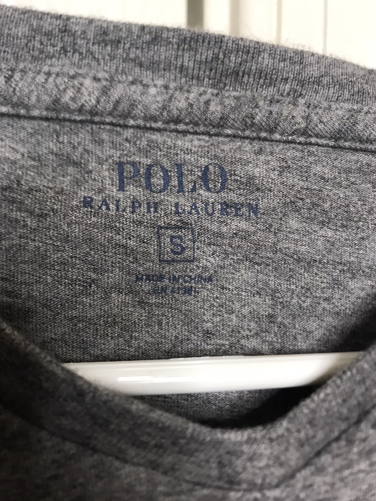 Polo Ralph Lauren Gray Short Sleeve Tee Green Horse Logo RN 41381 ...