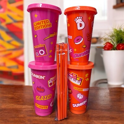 Dunkin limited edition DunKings reusable mugs 4 in one pack | eBay