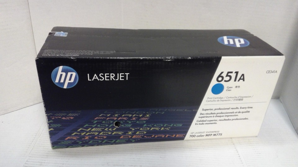 Sealed HP 651A Laserjet Cyan CE341A Toner Cartridge | eBay