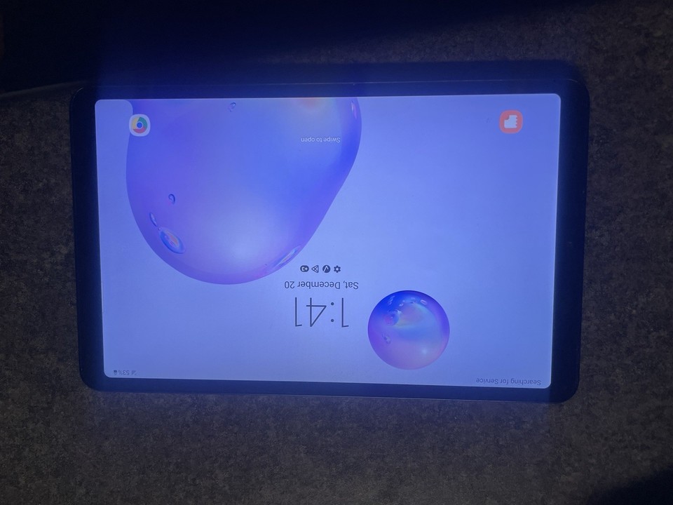 Samsung Tablet Black Android Wi-Fi with Blue Screen Interface | eBay