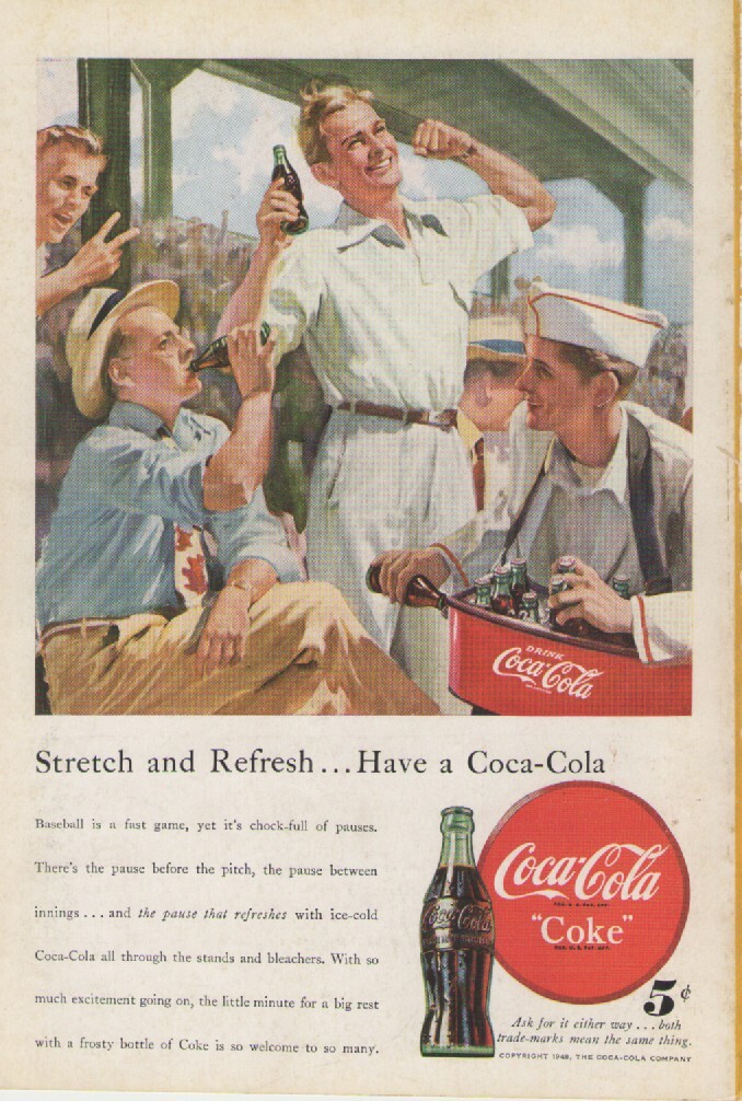 Vintage June 1948 Coca Cola Print Ad "Stretch and Refresh...Have a Coca ...