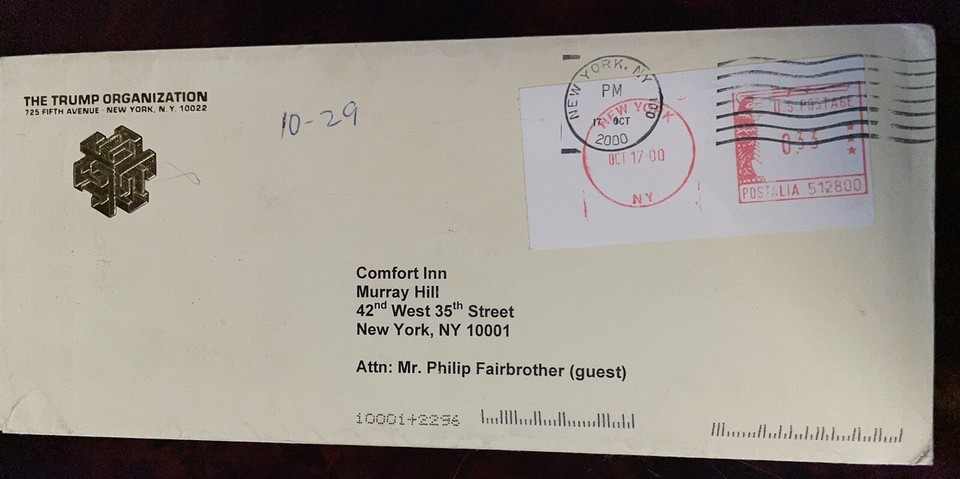 Signed Letter Donald J. Trump Organization Original 2000 Embossed Logo ...