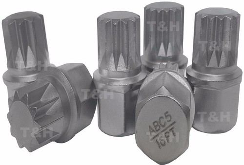 Locking Wheel Nut Keys Set VAG AUDI VW SEAT SKODA Spline & Ribe Type ...