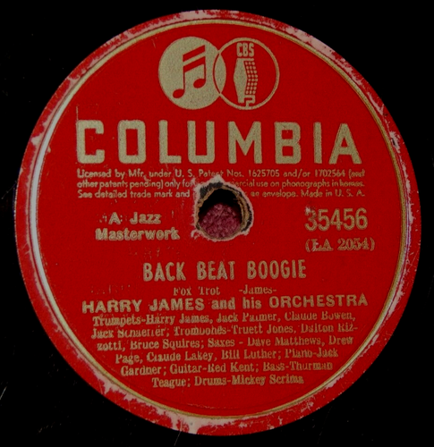 Harry James Back Beat Boogie / Night Special 78 PLAY GRADED Fully ...